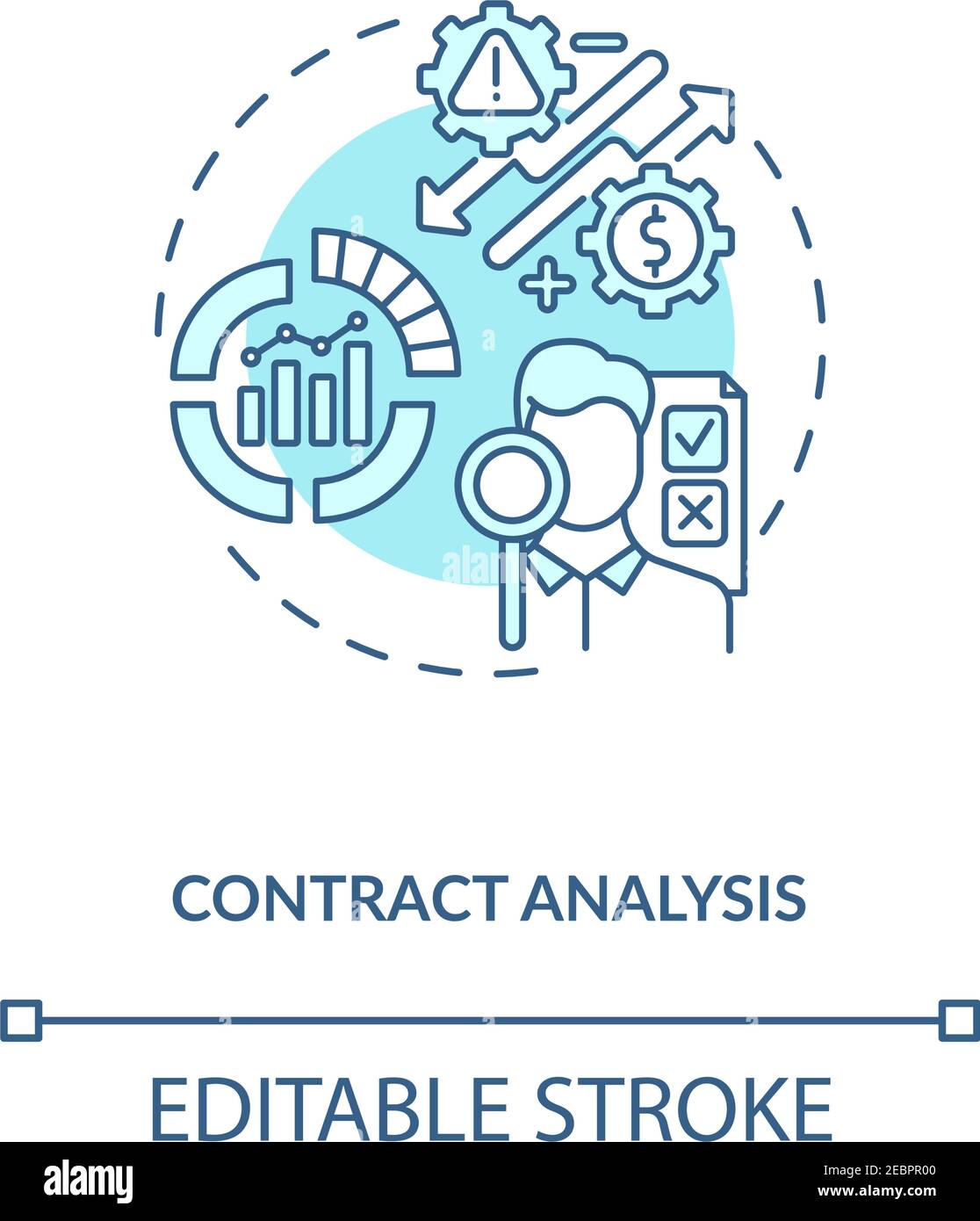 Contract analysis concept icon Stock Vector Image & Art - Alamy