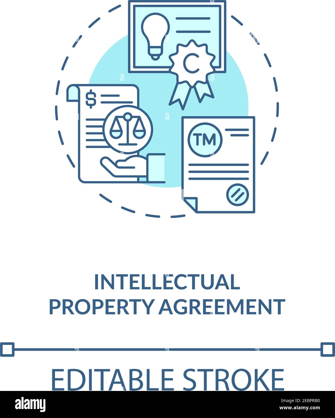 Intellectual property agreement concept icon Stock Vector Image & Art ...