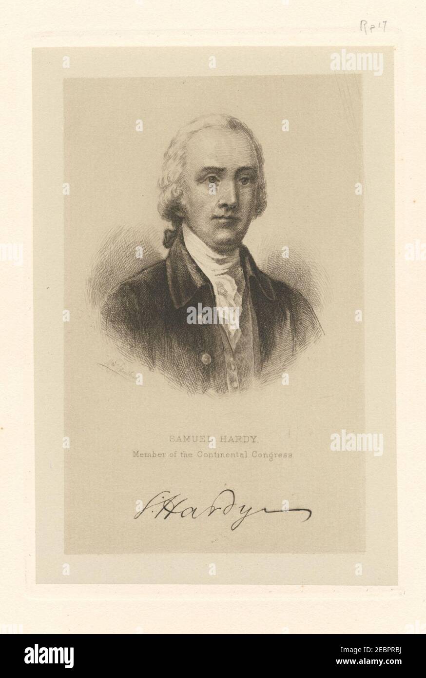 Samuel Hardy, member of the Continental Congress Stock Photo - Alamy