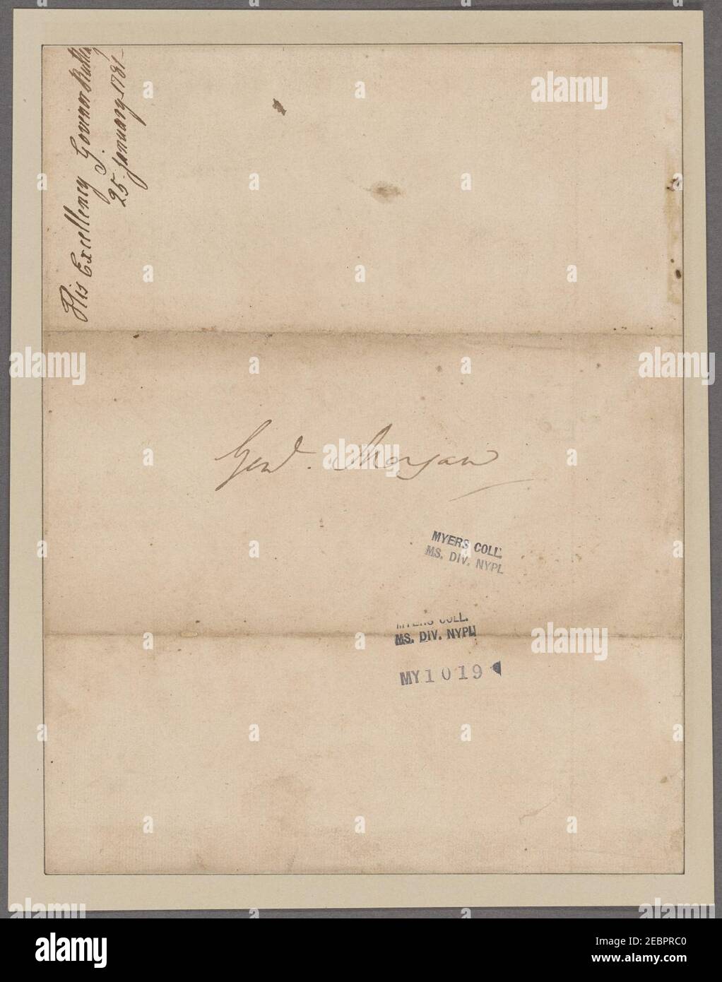 Rutledge, John. Cheraws. To General Morgan Stock Photo - Alamy