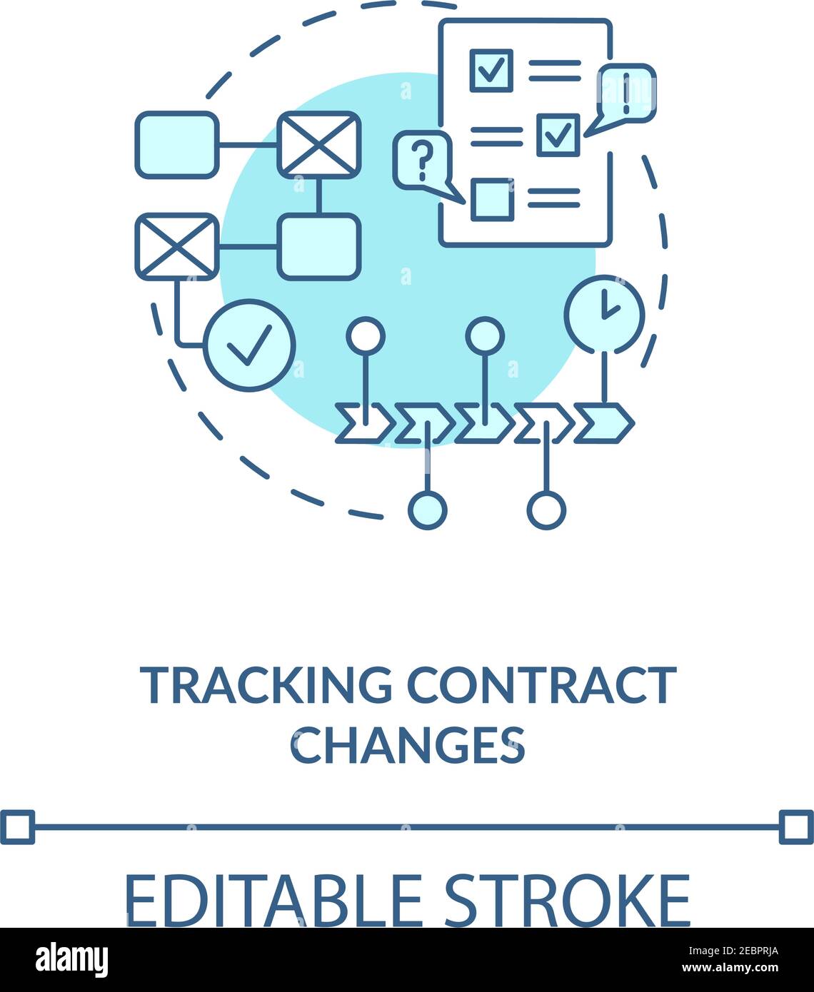 Tracking contract changes concept icon Stock Vector Image & Art - Alamy