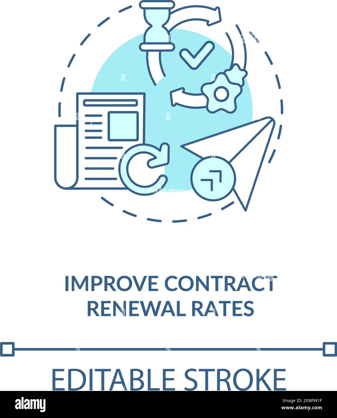 Improve contract renewal rates concept icon Stock Vector Image & Art ...