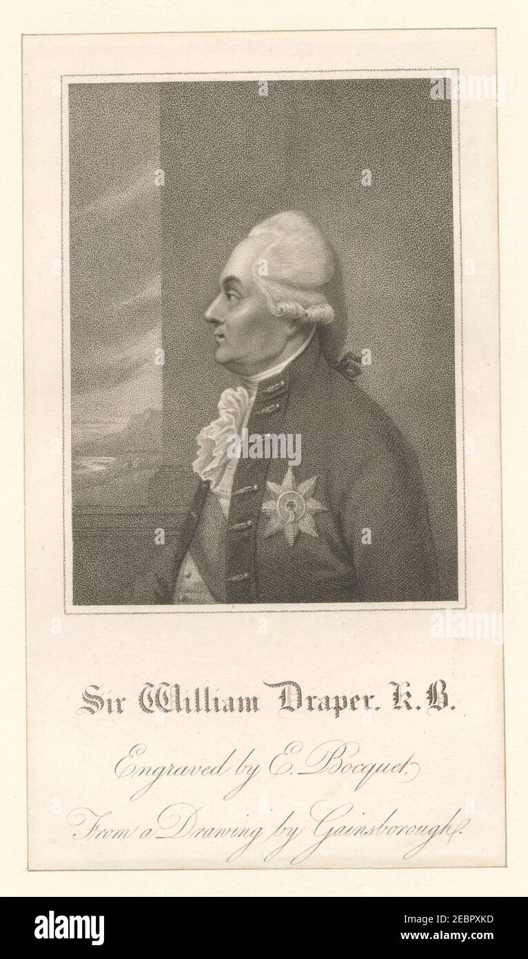 Sir William Draper, K.B Stock Photo - Alamy