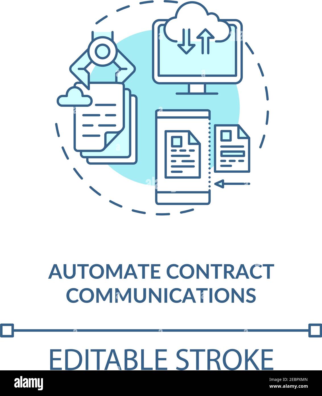 Automate contract communications concept icon Stock Vector Image & Art ...