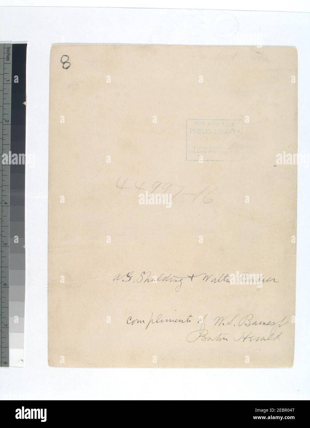 Spalding and Walter Badger, Compliments of W. S. Barnes, Jr Stock Photo ...