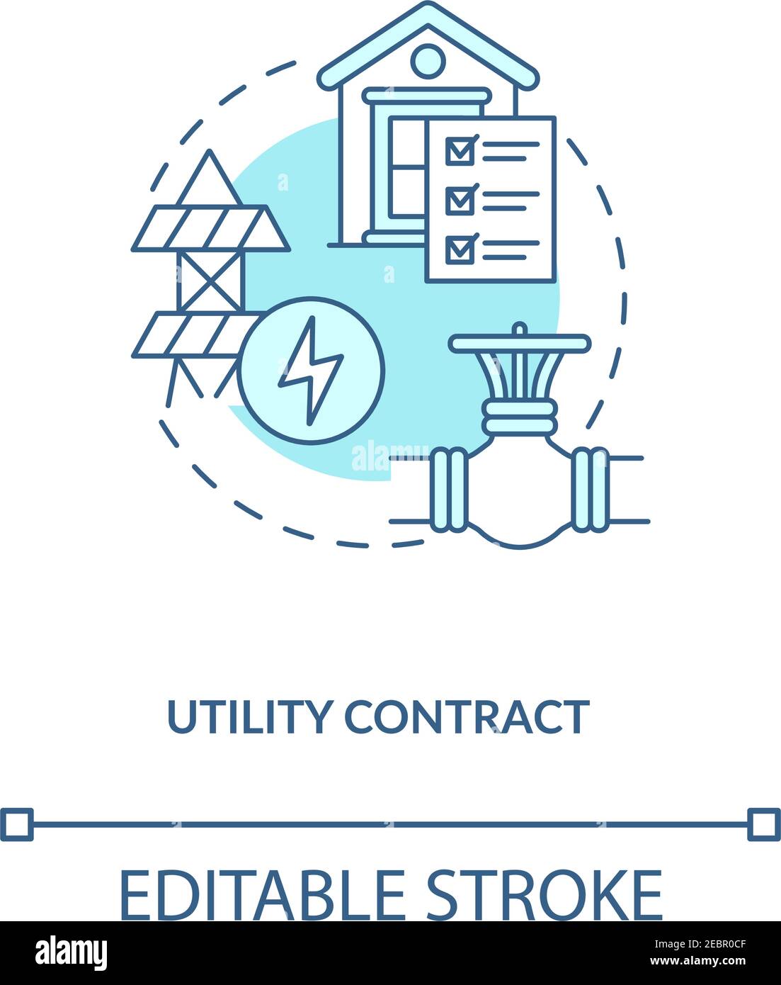 Utility contract concept icon Stock Vector Image & Art - Alamy