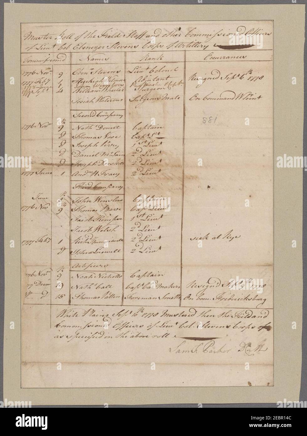 Ebenezer stevens hi-res stock photography and images - Alamy