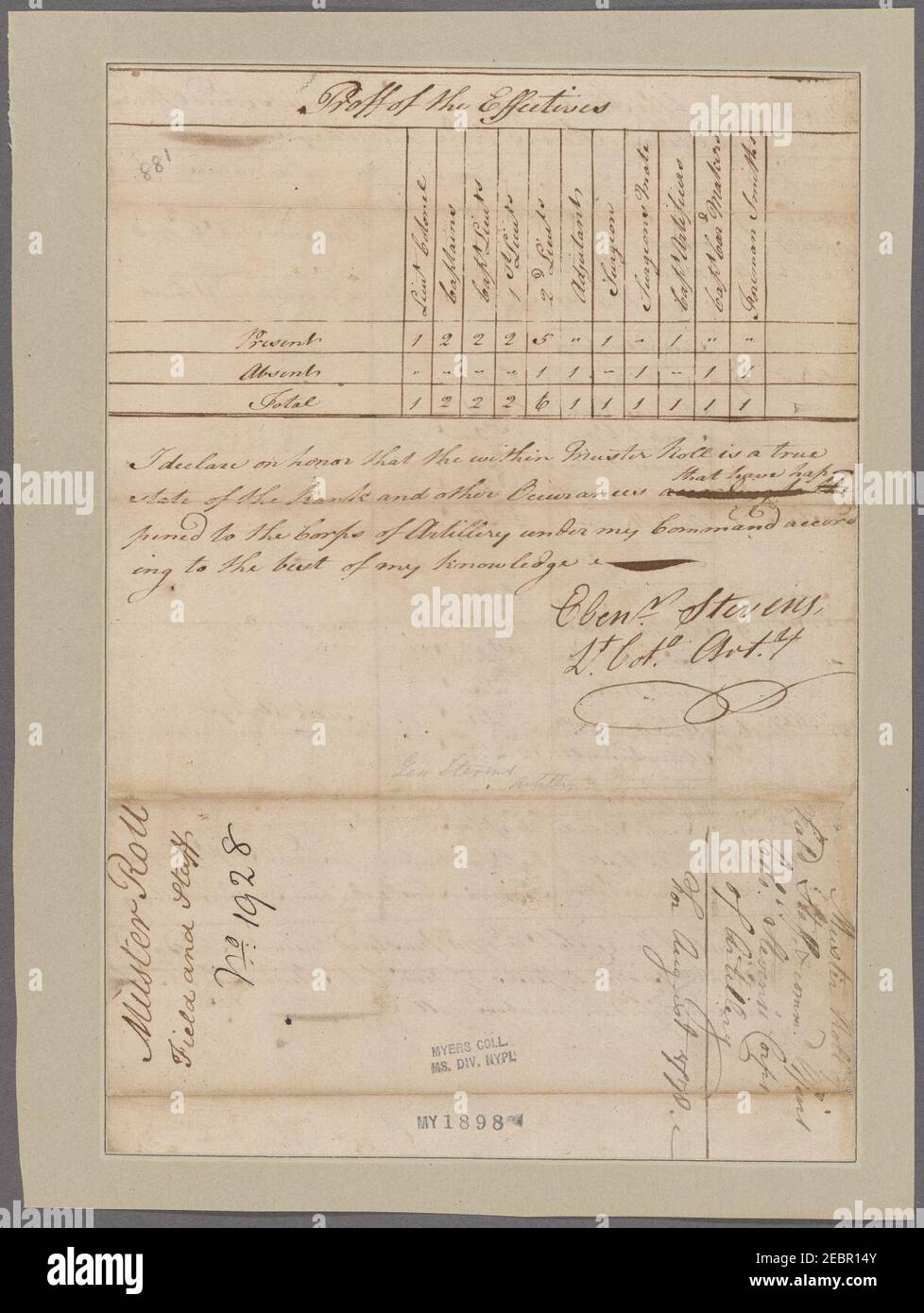 Ebenezer stevens hi-res stock photography and images - Alamy