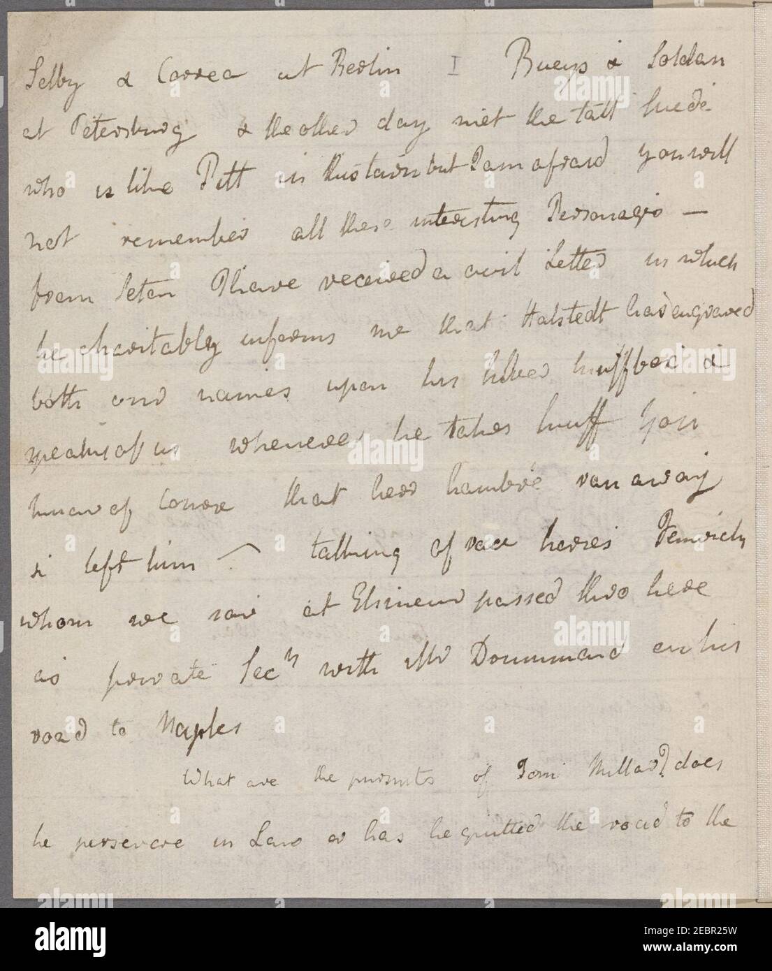 Stuart, Charles. Vienna. To Mr. Brougham Stock Photo - Alamy