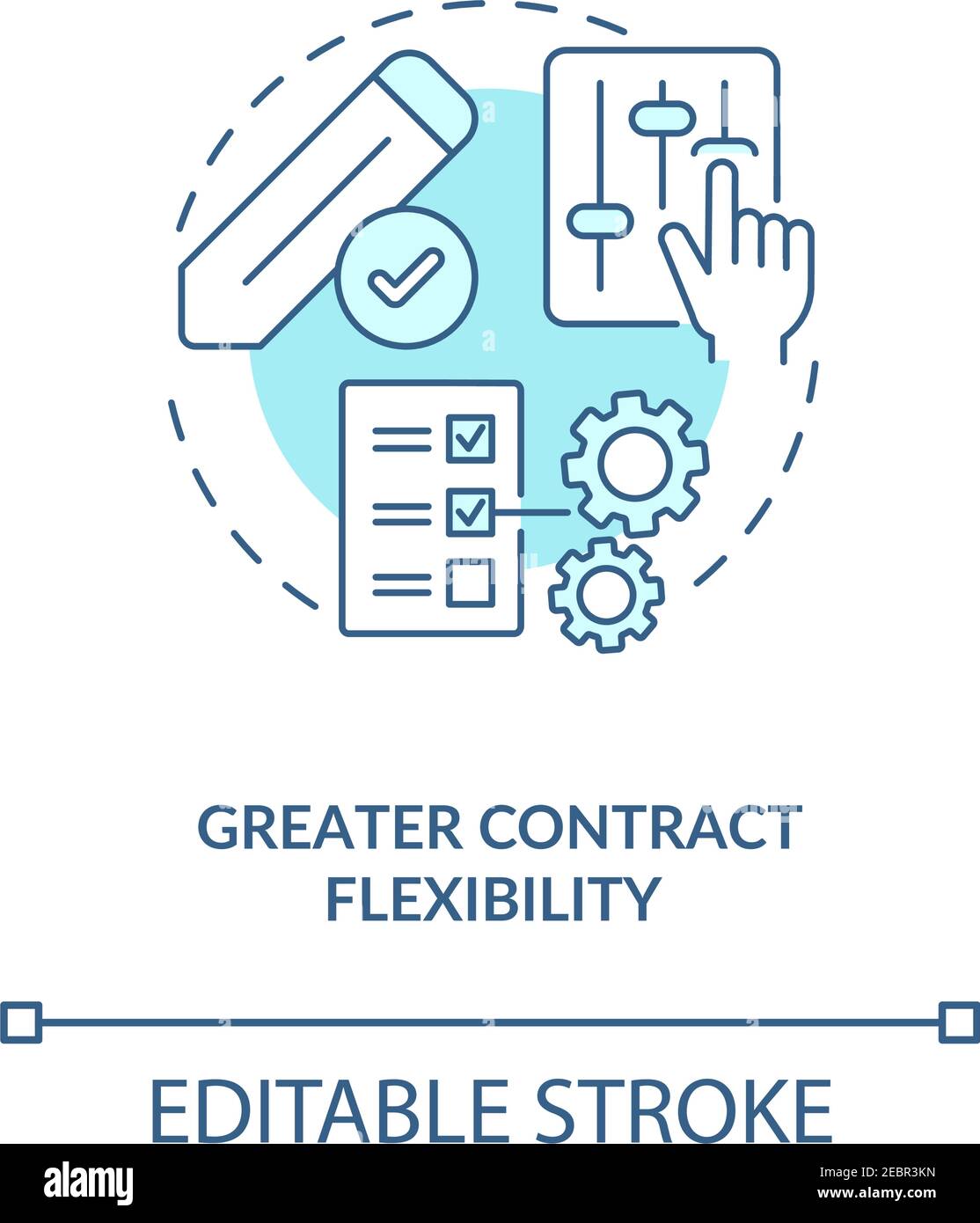 Greater contract flexibility concept icon Stock Vector Image & Art - Alamy