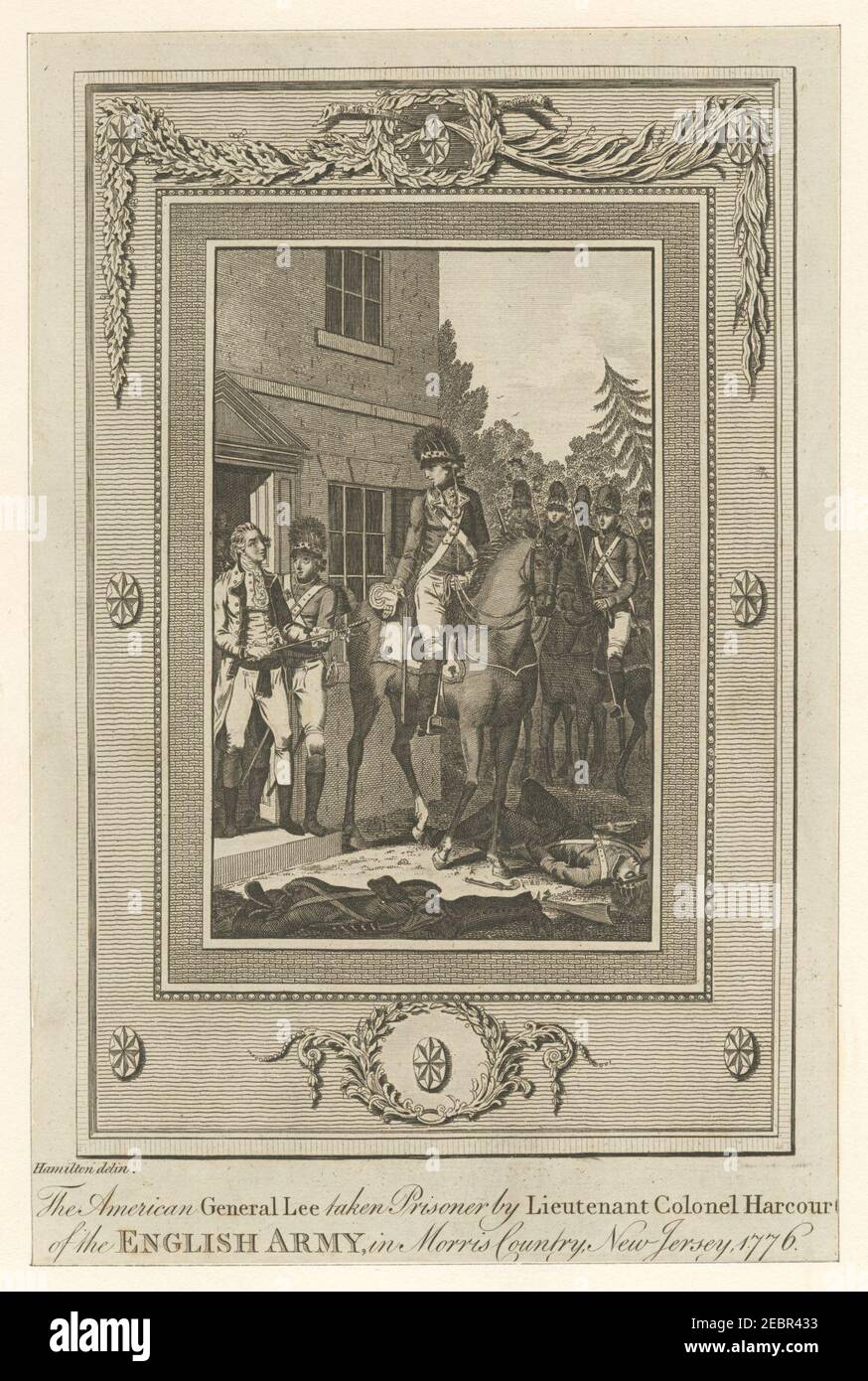 The American General Lee taken prisoner by Lieutenant Colonel Harcourt ...