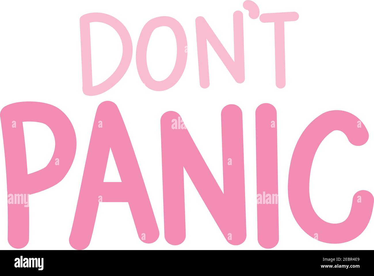 cute sticker about dont panic lettering Stock Vector Image & Art - Alamy