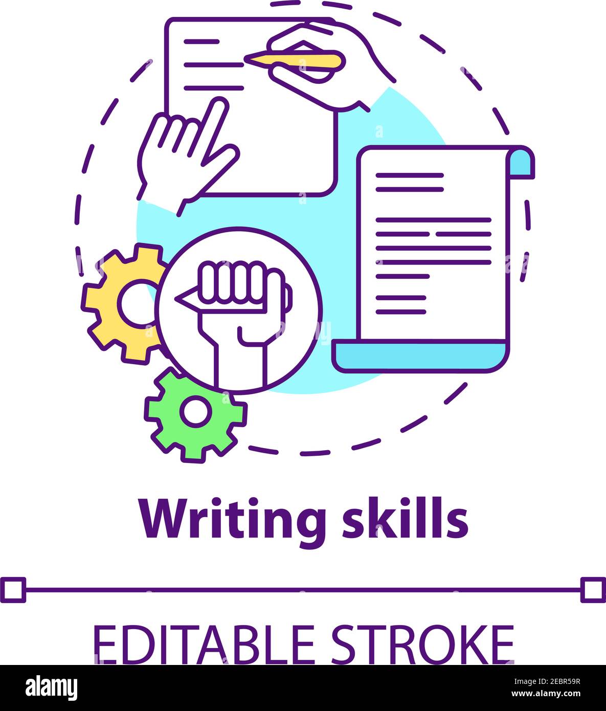 Writing skills concept icon Stock Vector Image & Art - Alamy