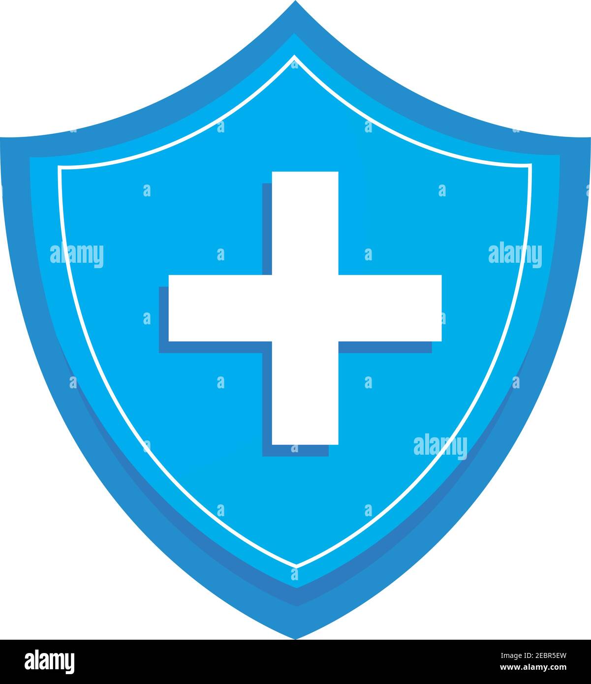 shield with medical cross icon Stock Vector Image & Art - Alamy