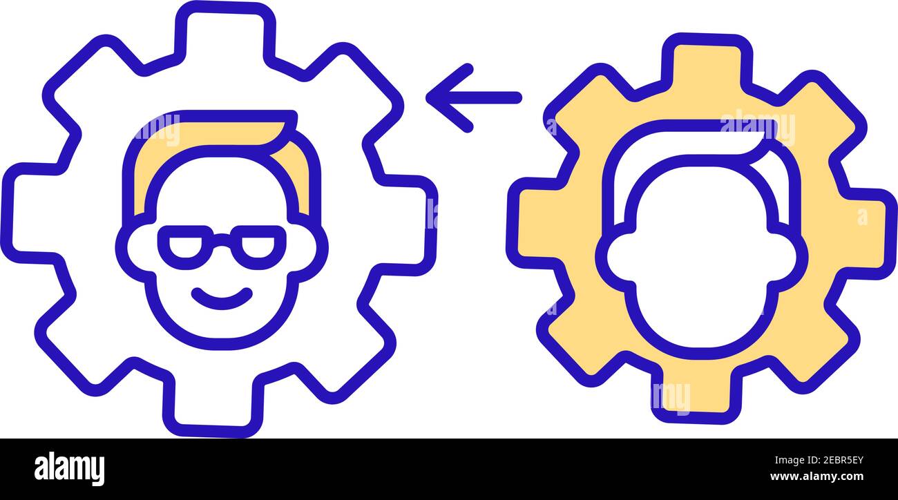 Business function model yellow RGB color icon Stock Vector Image & Art ...