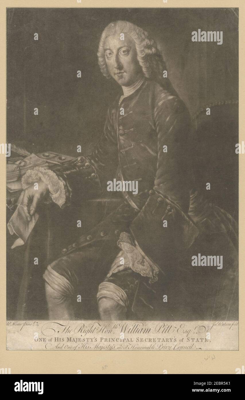 The Right Honble. William Pitt Esq., one of His Majesty's principle ...