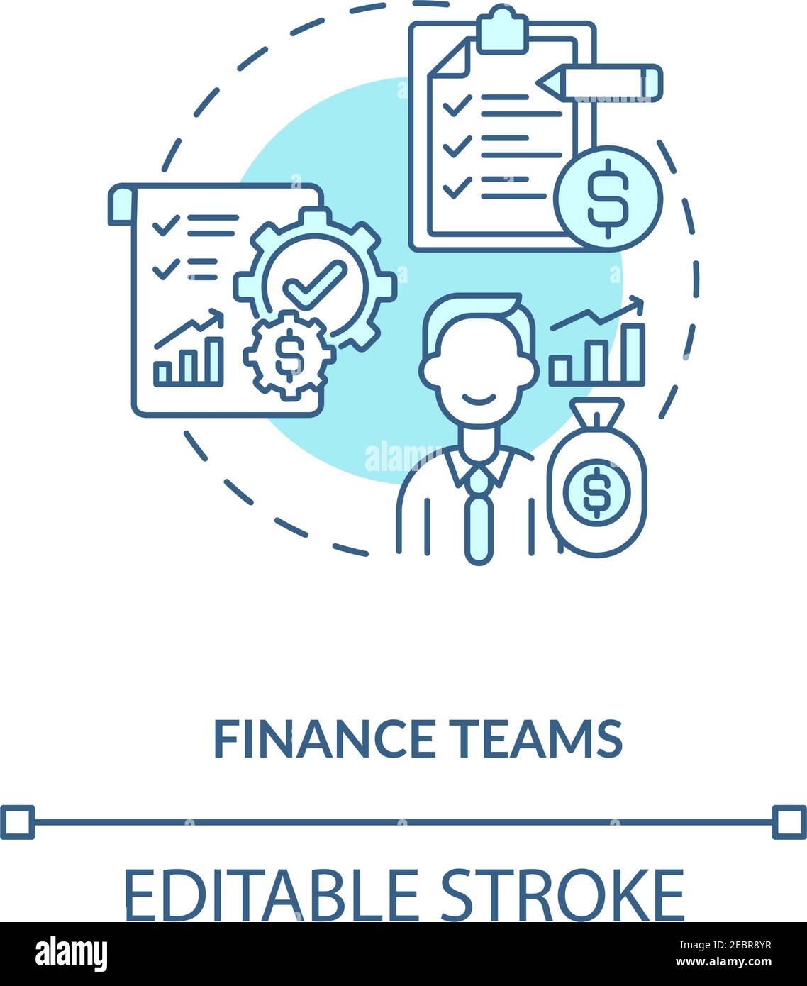 Finance teams concept icon Stock Vector Image & Art - Alamy
