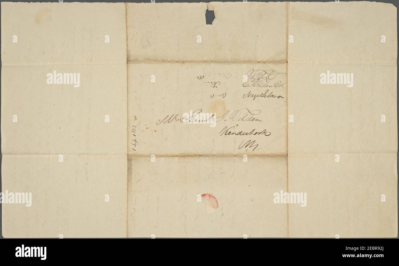 Tilden, Elam, 1833 Stock Photo - Alamy