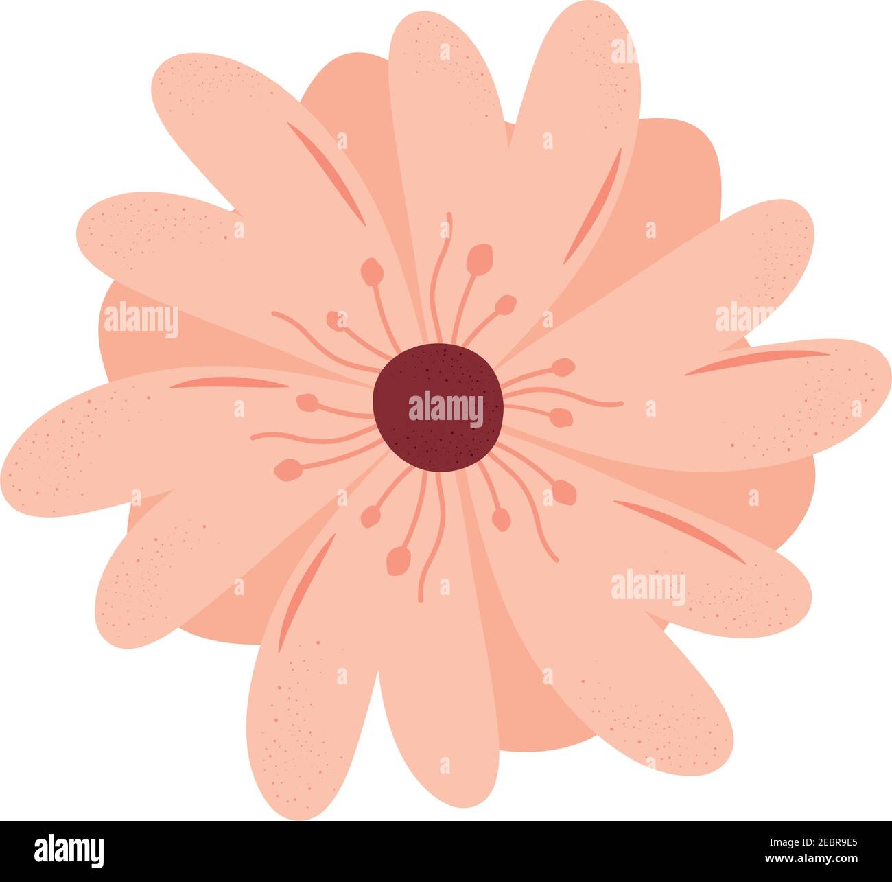 cute pink flower spring icon Stock Vector Image & Art - Alamy