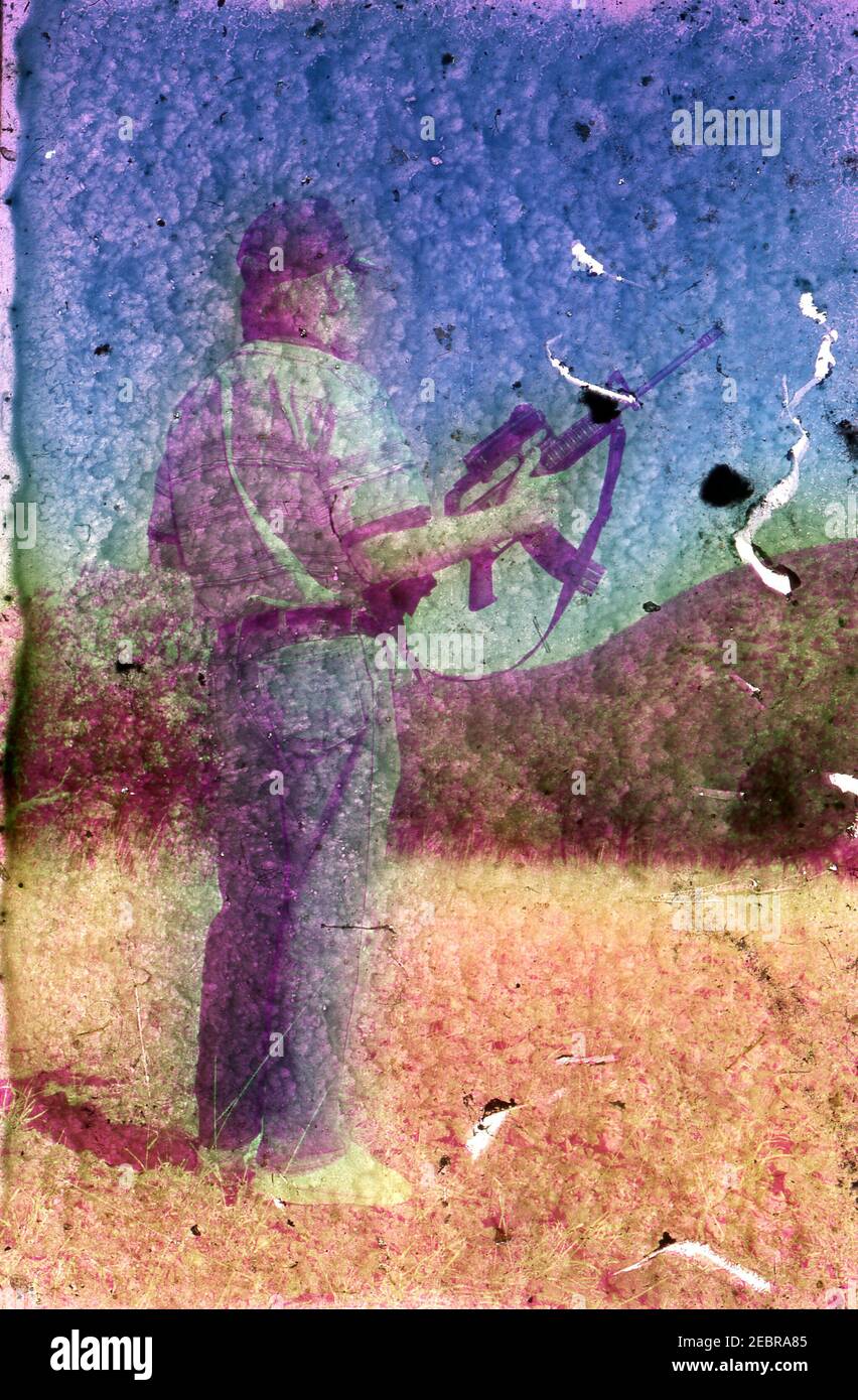 Near Fort Davis Texas USA, 1997: Republic of Texas Defense Forces ...