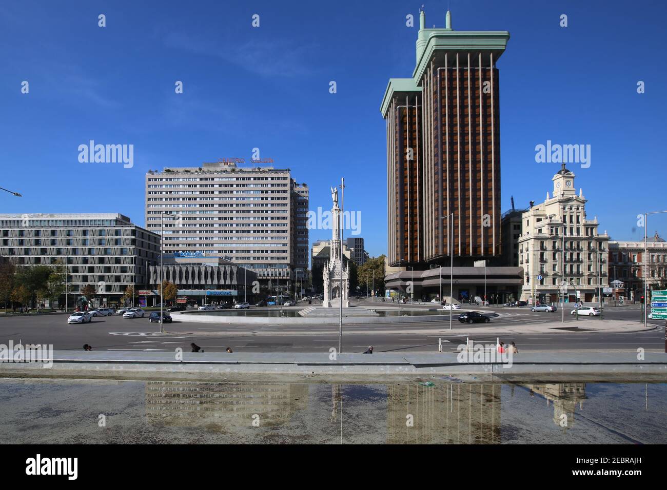 The Plaza de Colon in the centre of Madrid. From a set of general views ...