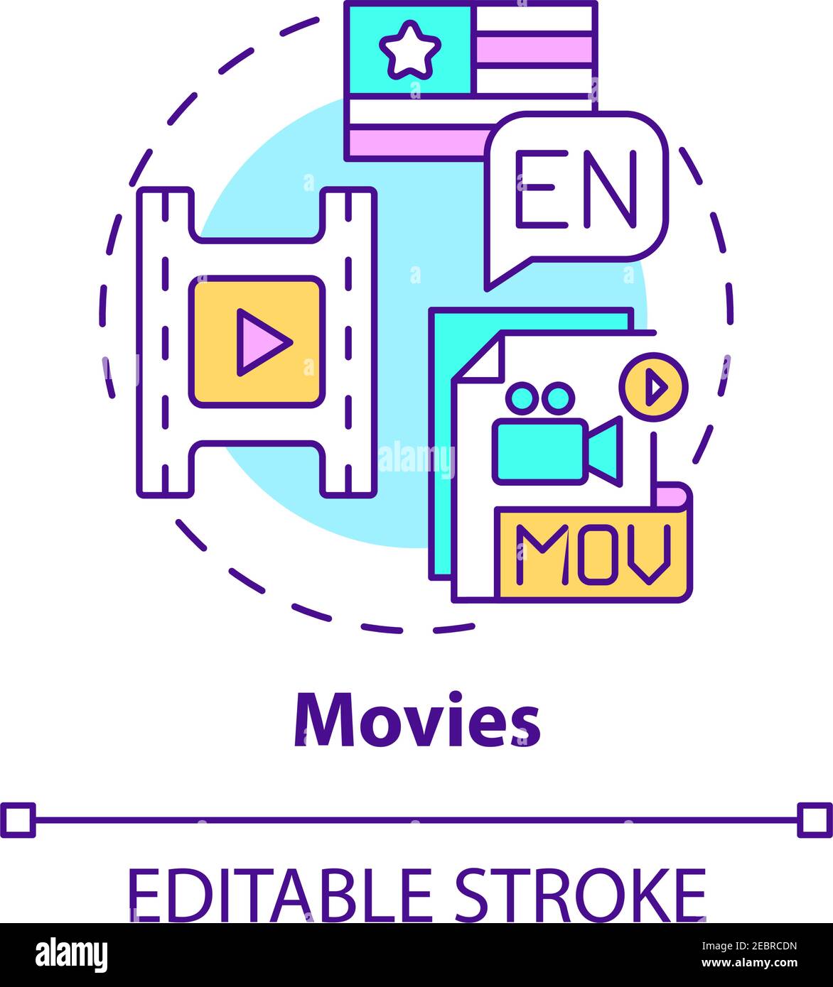 Movies concept icon Stock Vector Image & Art - Alamy