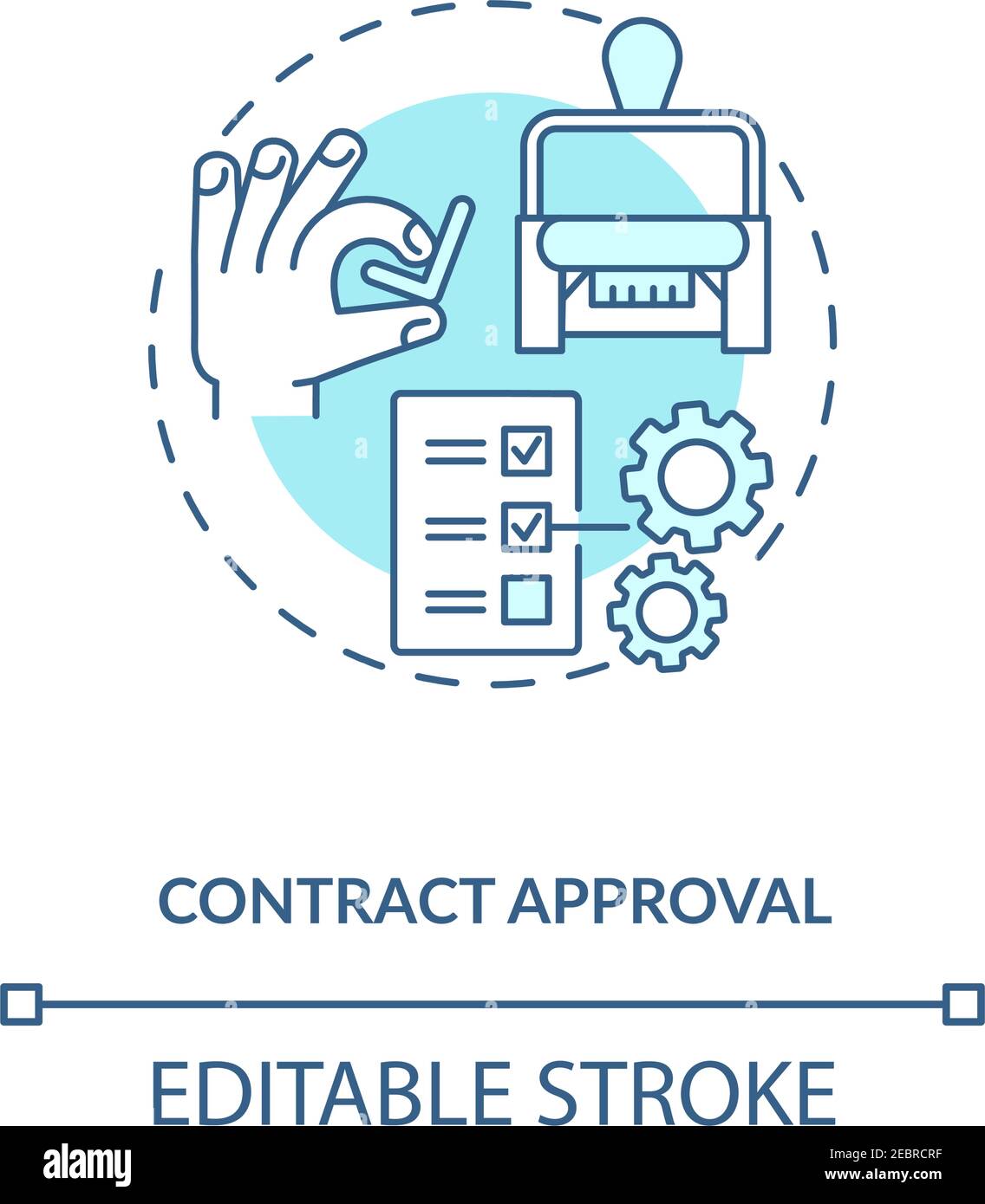 Contract approval concept icon Stock Vector Image & Art - Alamy