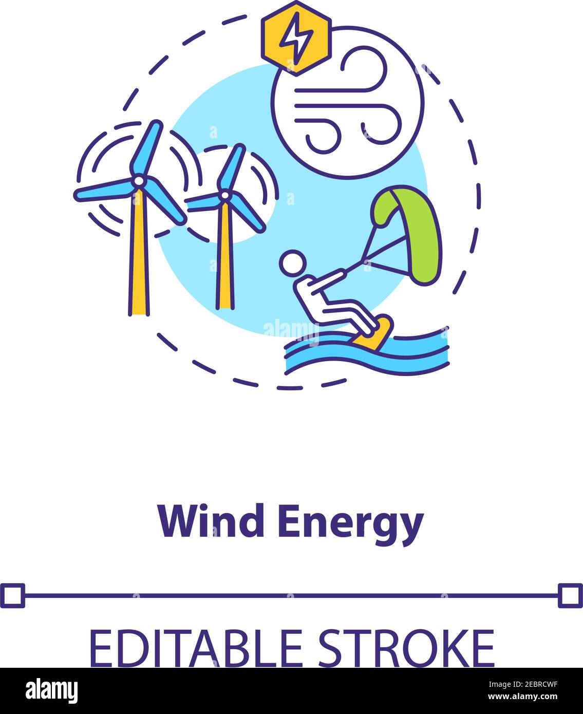 Wind energy drawing Cut Out Stock Images & Pictures - Alamy