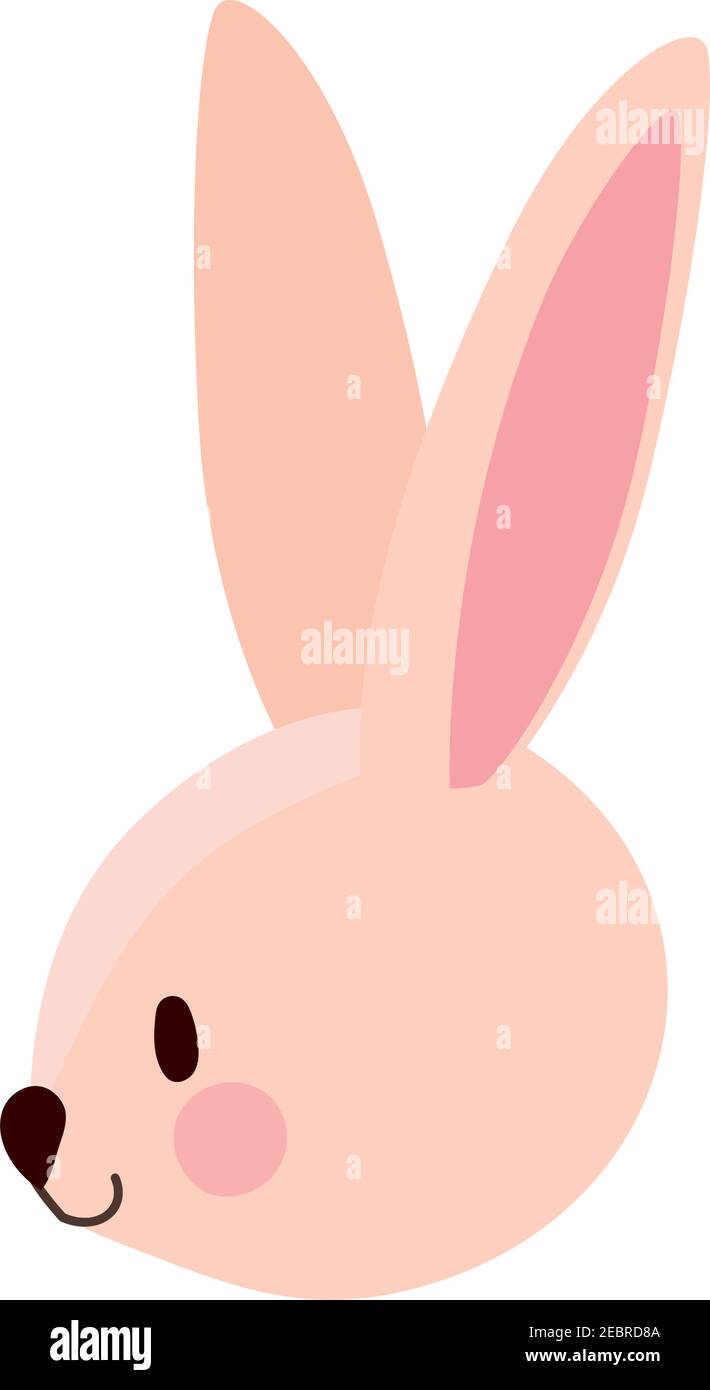 pink rabbit on a white background Stock Vector Image & Art - Alamy