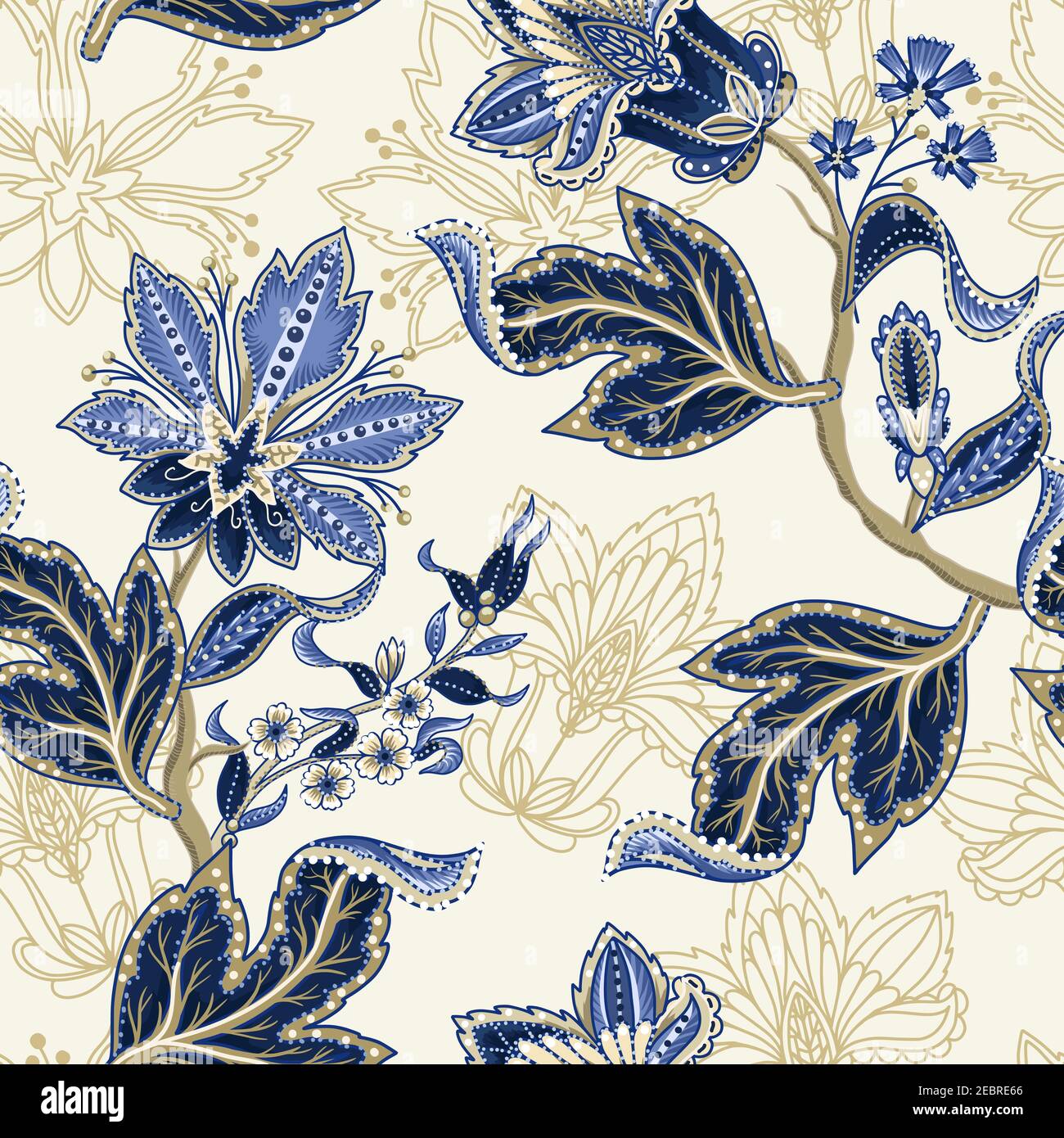 Ethnic seamless pattern with Indian ornament. Vector Stock Vector Image ...