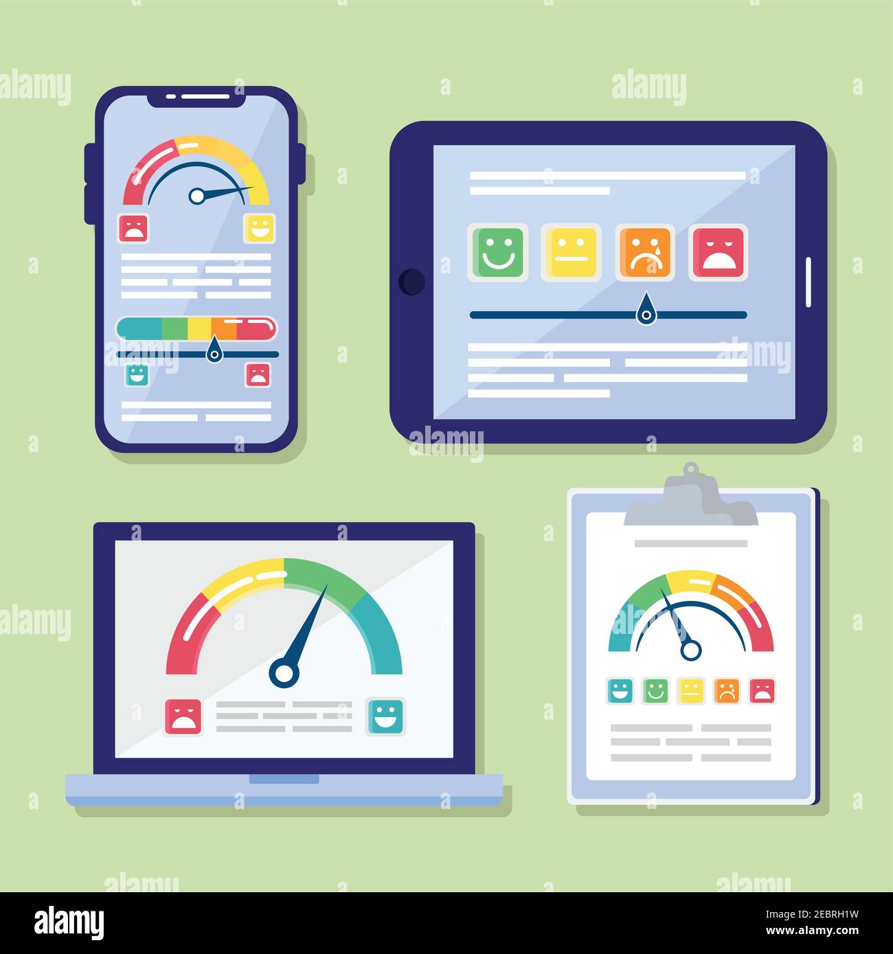 bundle of customer satisfaction set icons in checklist and electronics ...
