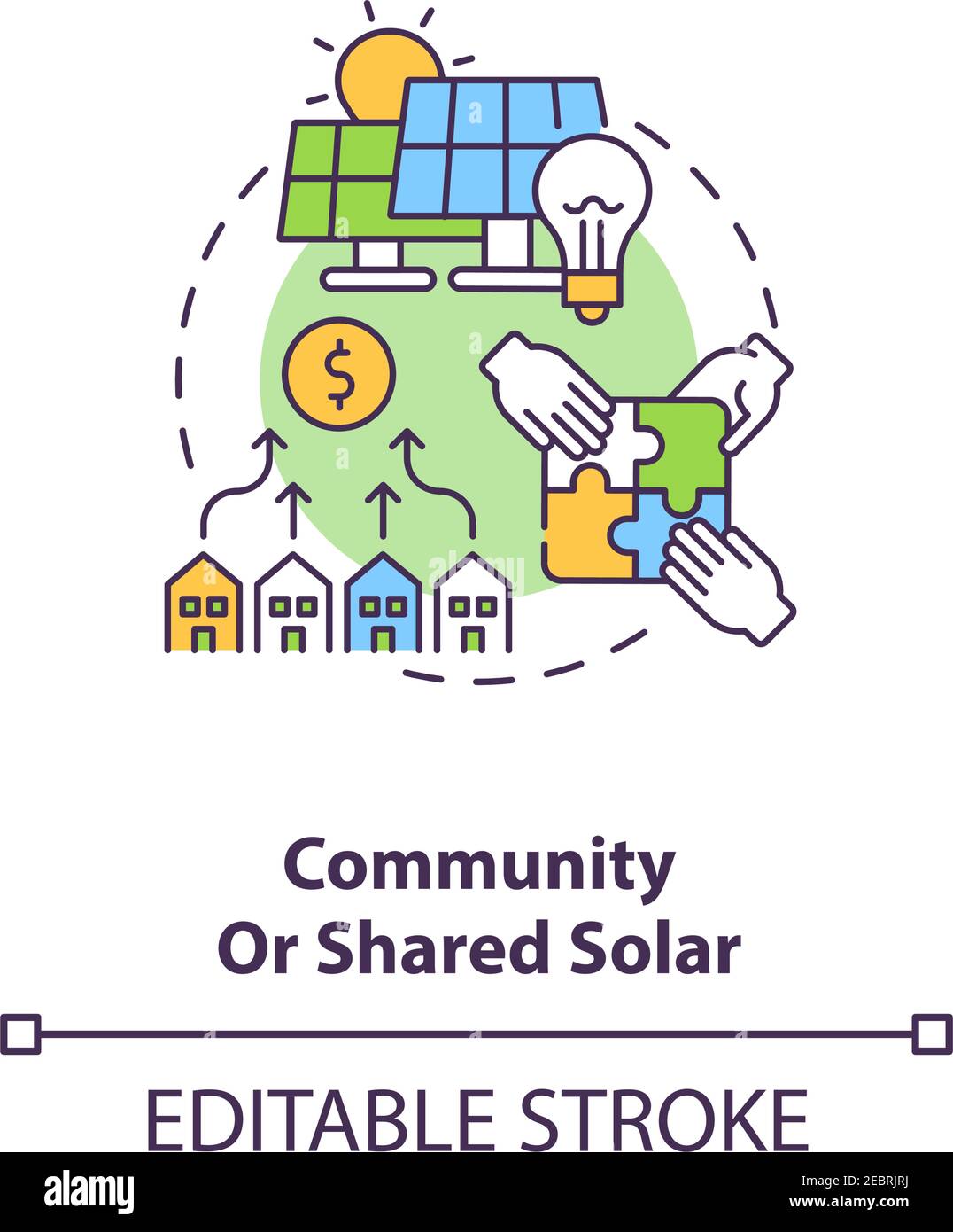 Community or shared solar concept icon Stock Vector Image & Art - Alamy