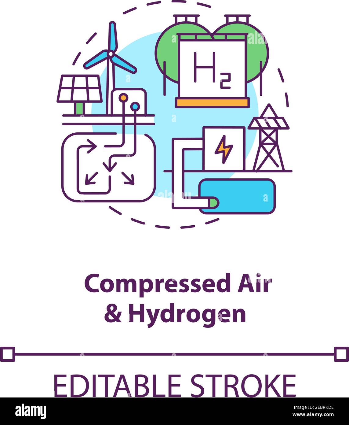 Compressed air and hydrogen concept icon Stock Vector Image & Art - Alamy