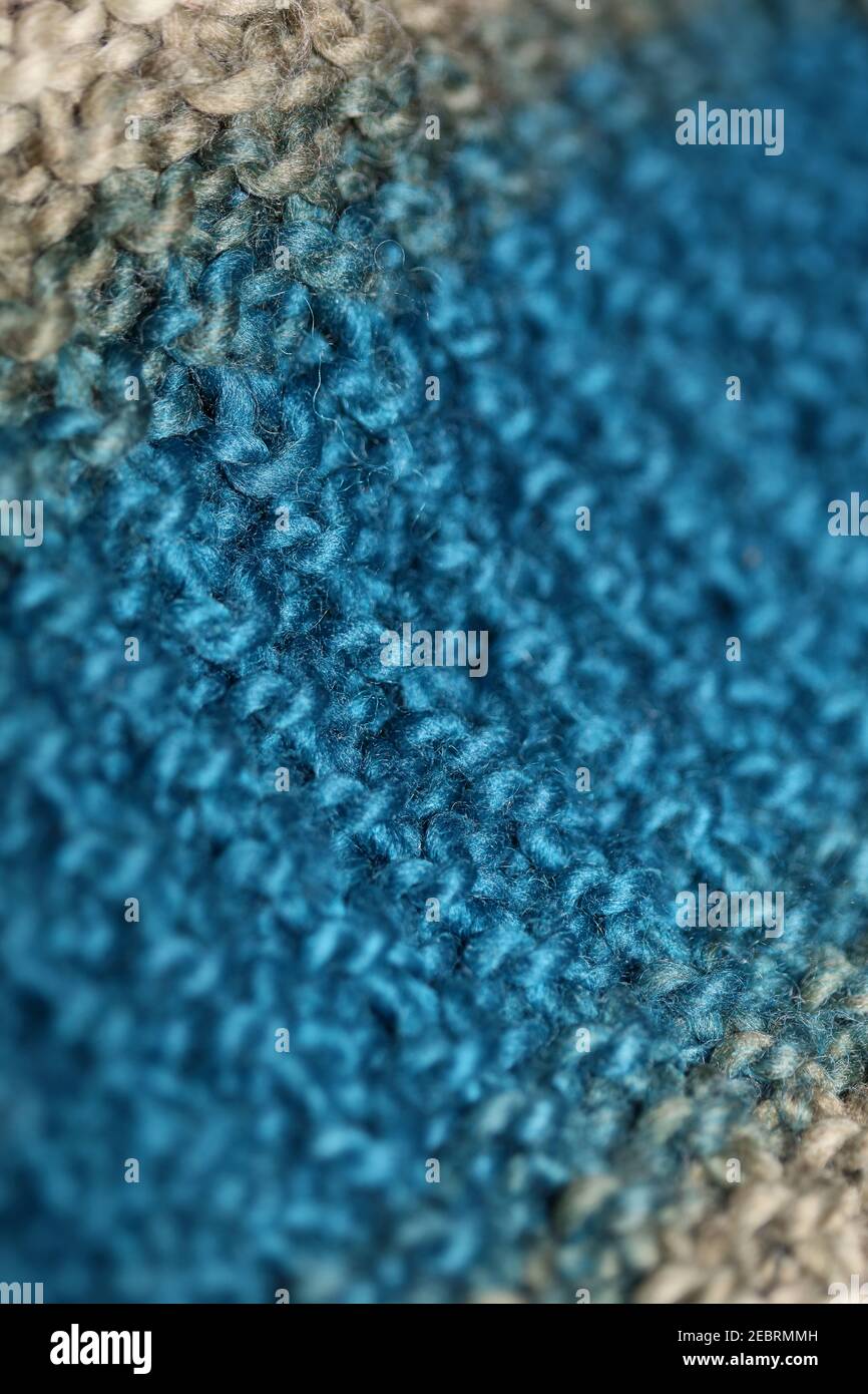 Colorful handmade winter scarf with alpacas wool macro background ...