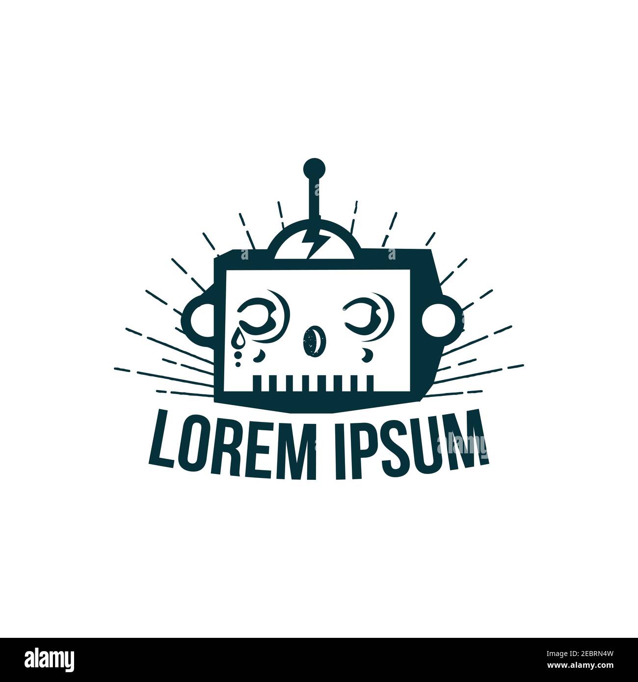 Bot faces concept design in flat style. Cute cartoon bot characters ...