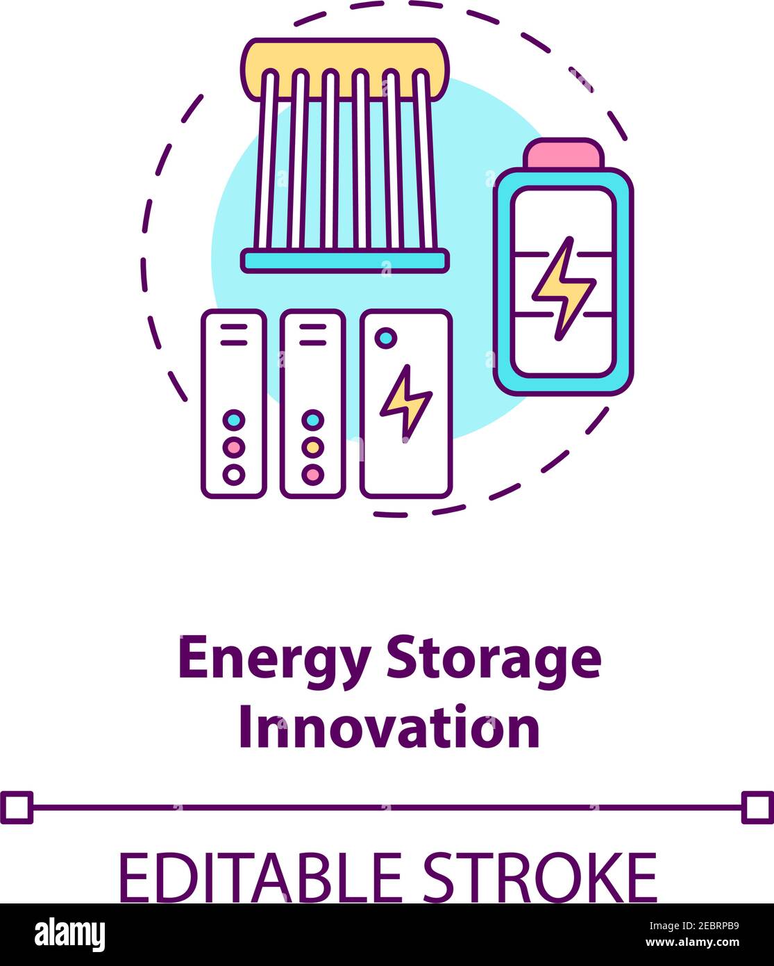 Energy storage innovation concept icon Stock Vector Image & Art - Alamy
