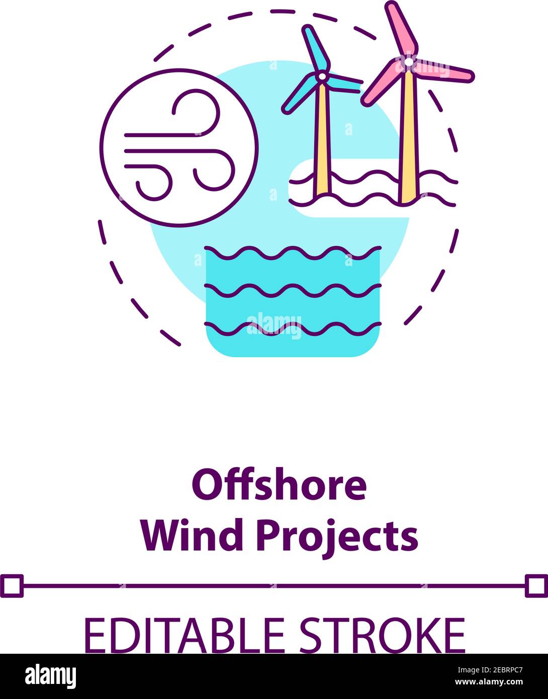 Offshore wind farm project Stock Vector Images - Alamy