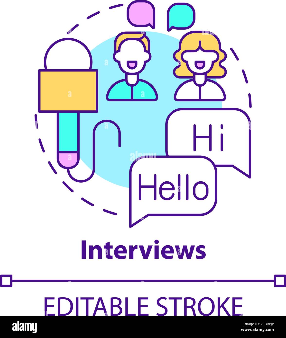 Interviews concept icon Stock Vector Image & Art - Alamy