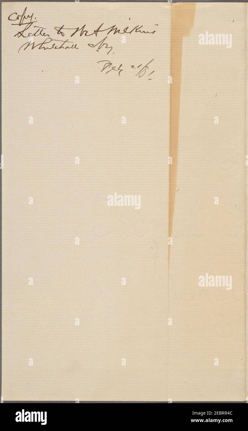 Tilden, Samuel J. - unidentified drafts, 1852-1883 Stock Photo - Alamy