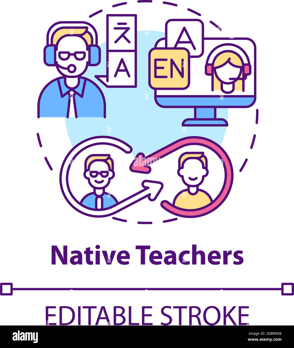 Native language teaching Stock Vector Images - Alamy