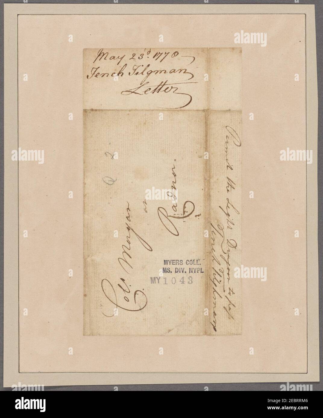 Tilghman, Tench. Headquarters. To Colonel Morgan Stock Photo - Alamy