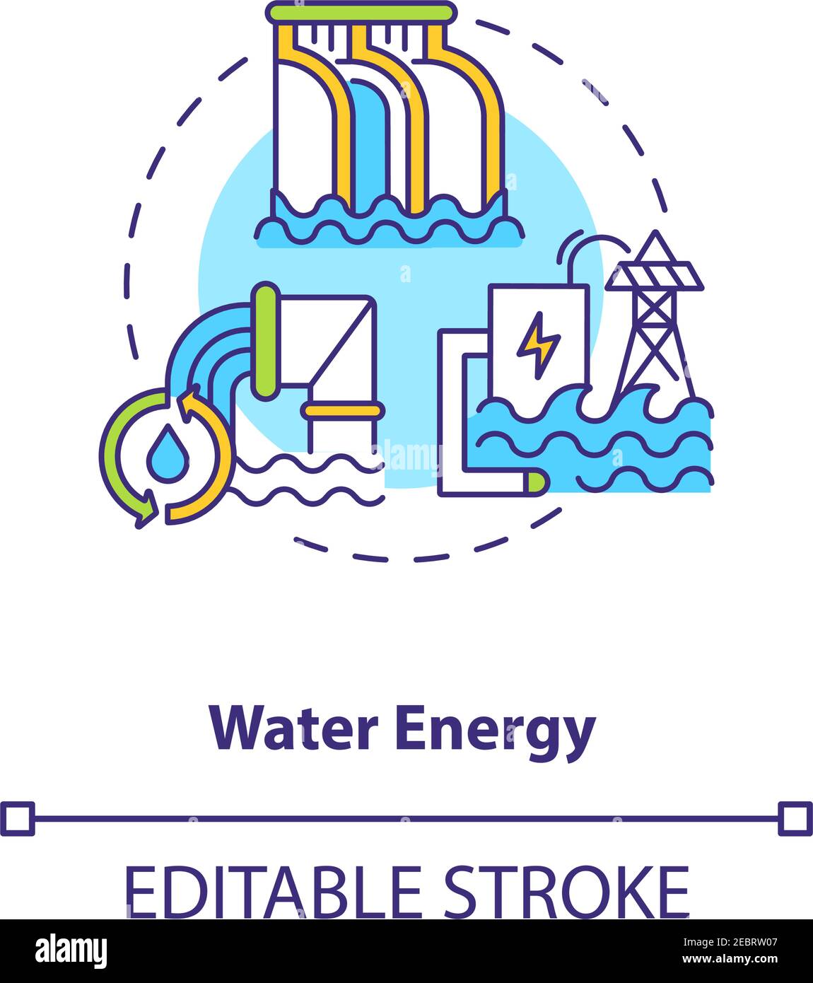 Water energy concept icon Stock Vector Image & Art - Alamy