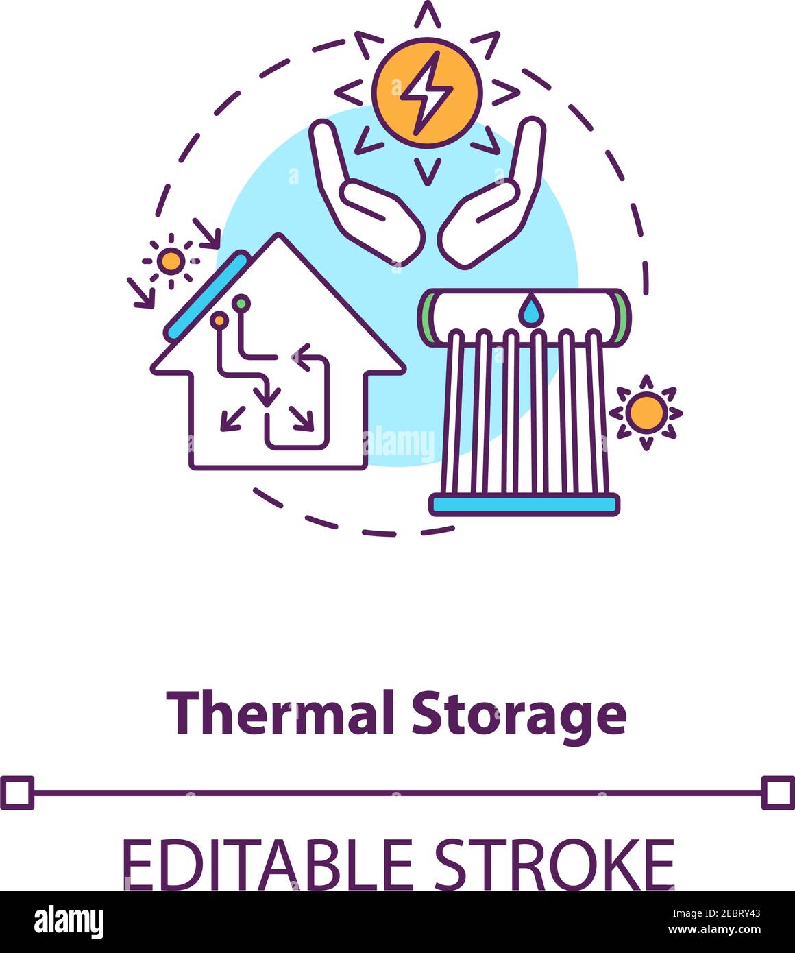 Thermal storage concept icon Stock Vector Image & Art - Alamy