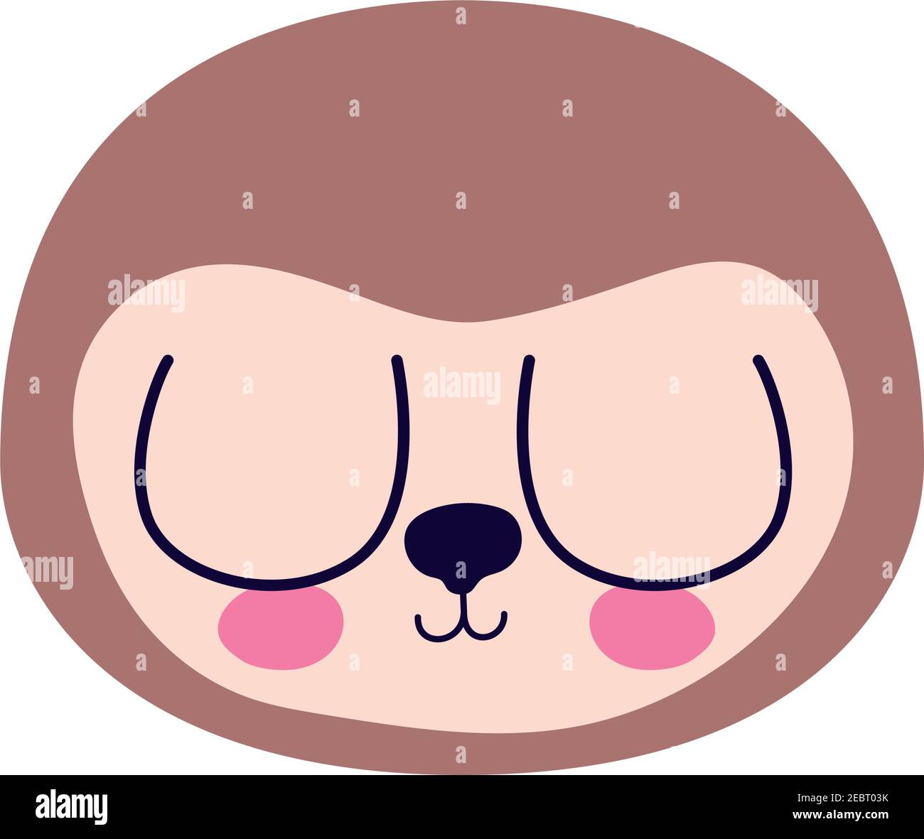 cute sloth over a white background Stock Vector Image & Art - Alamy