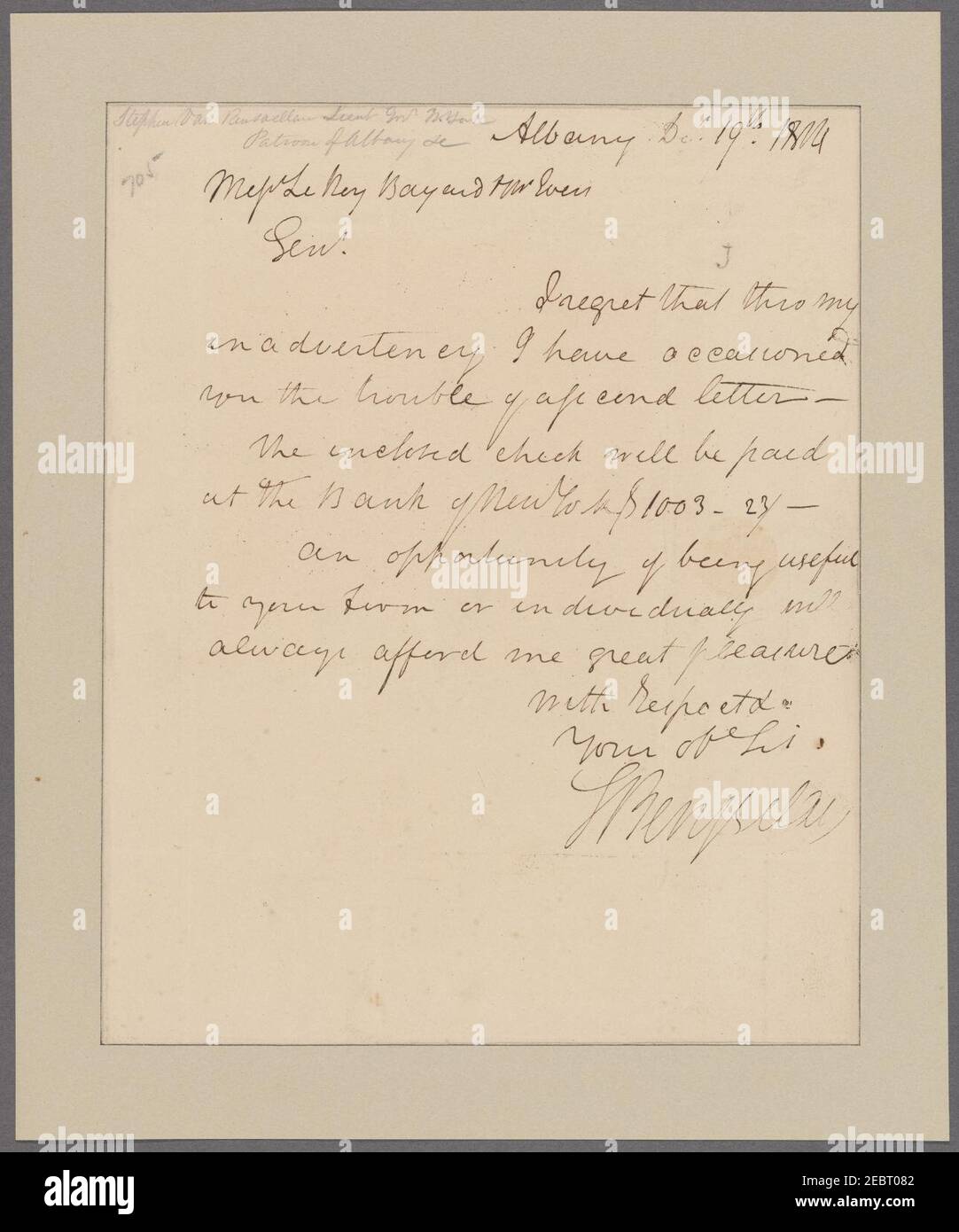 Rensselaer Stephen Van High Resolution Stock Photography and Images - Alamy