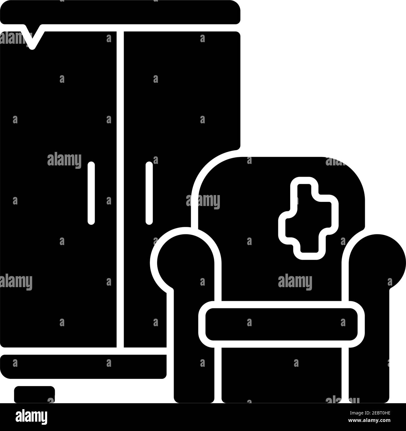 Bulky waste pick up black glyph icon Stock Vector Image & Art - Alamy