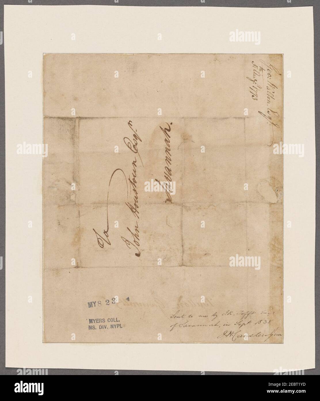 Walton, George. To John Houstoun Stock Photo - Alamy