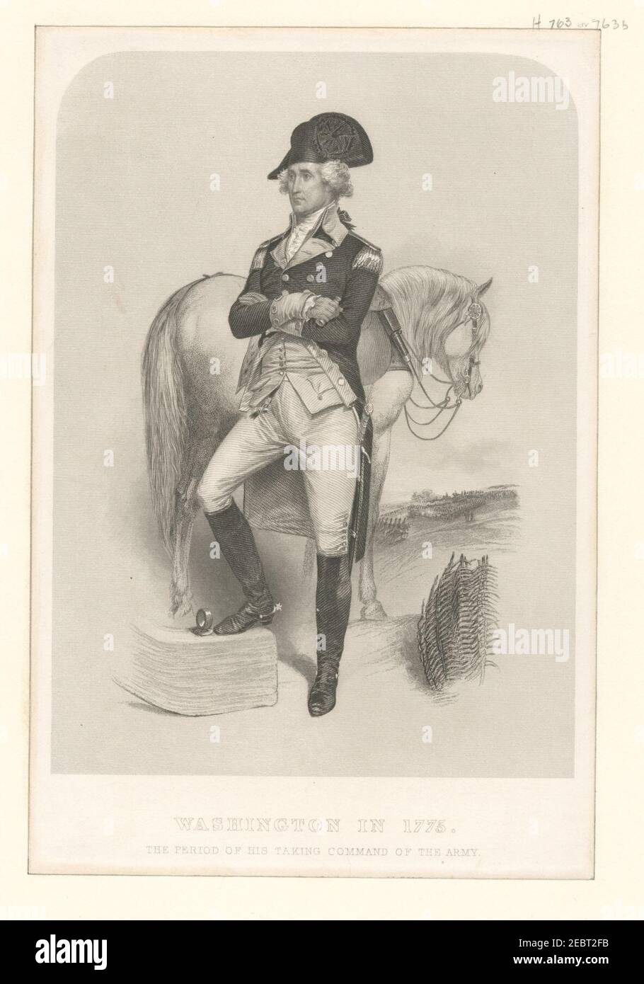 Washington in 1775, the period of his taking command of the army Stock ...