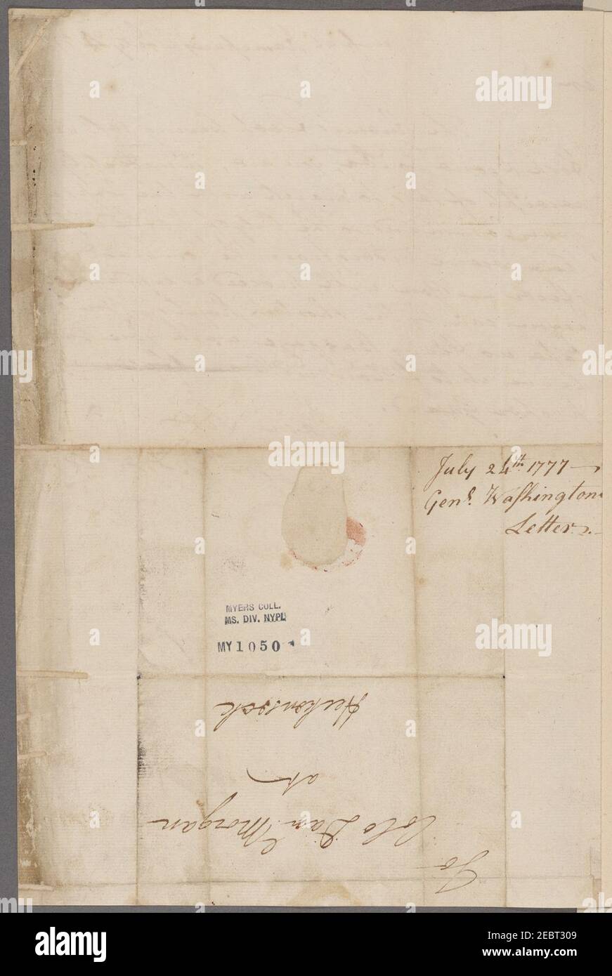 Washington, George. Camp at Ramapaugh. To Colonel Morgan Stock Photo ...