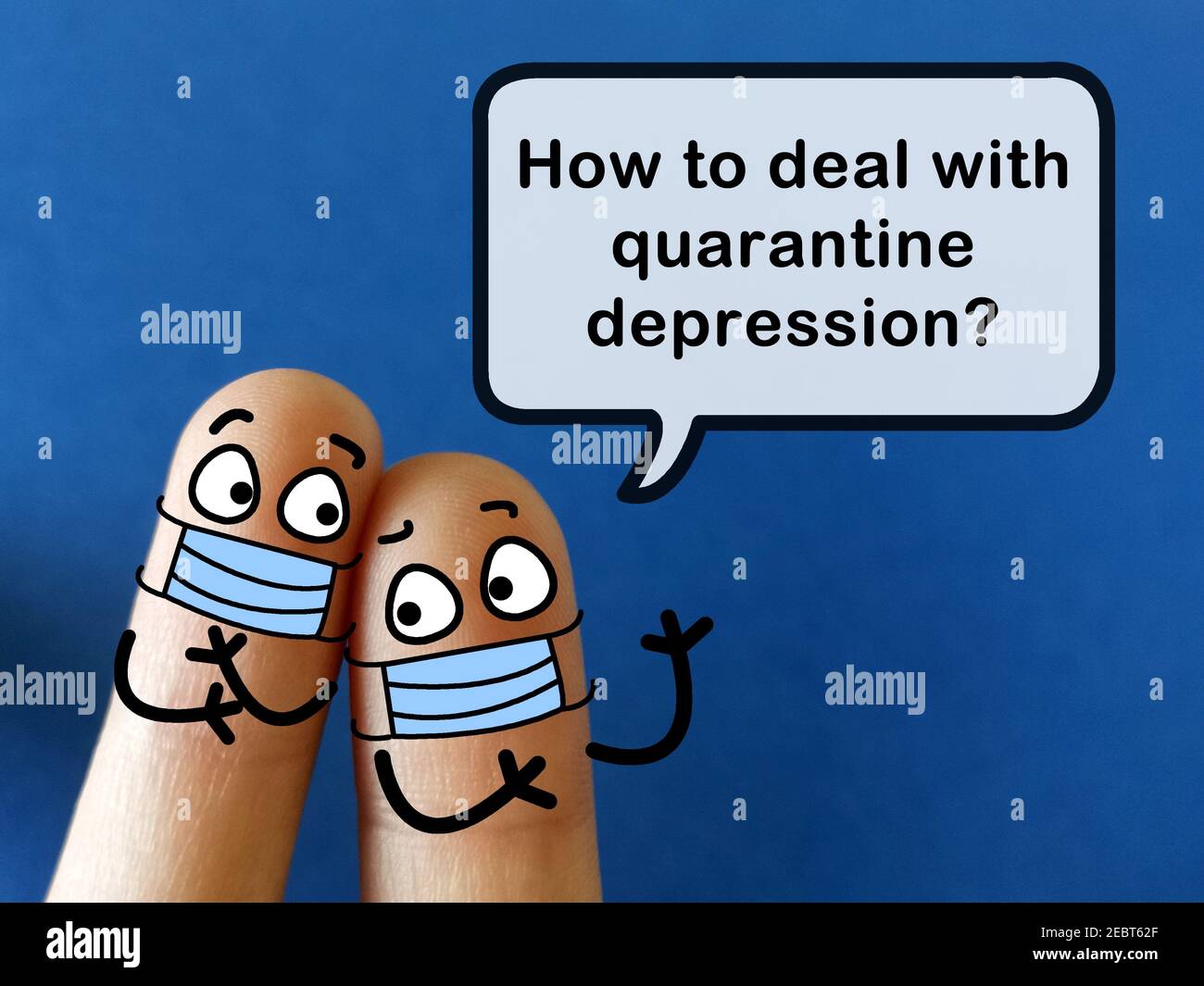Two fingers are decorated as two person. One of them is asking how to ...